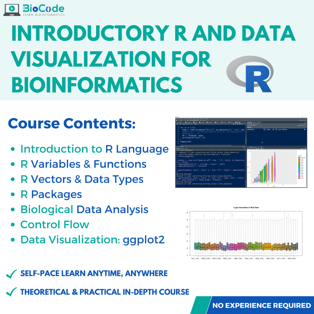 Introductory R and Data Visualization for Bioinformatics | BioCode